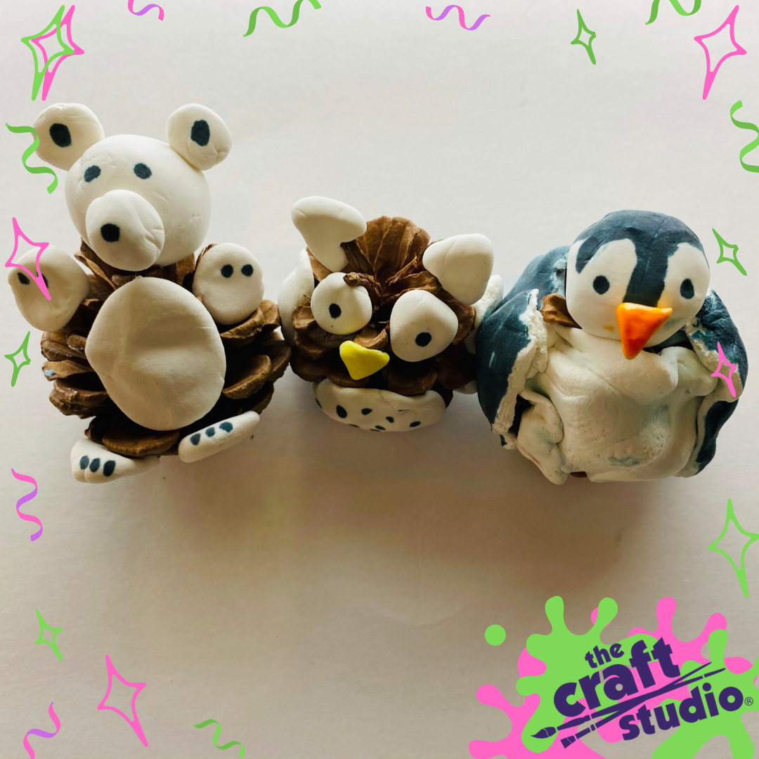 Winter Pinecone Clay Critters! — The Craft Studio