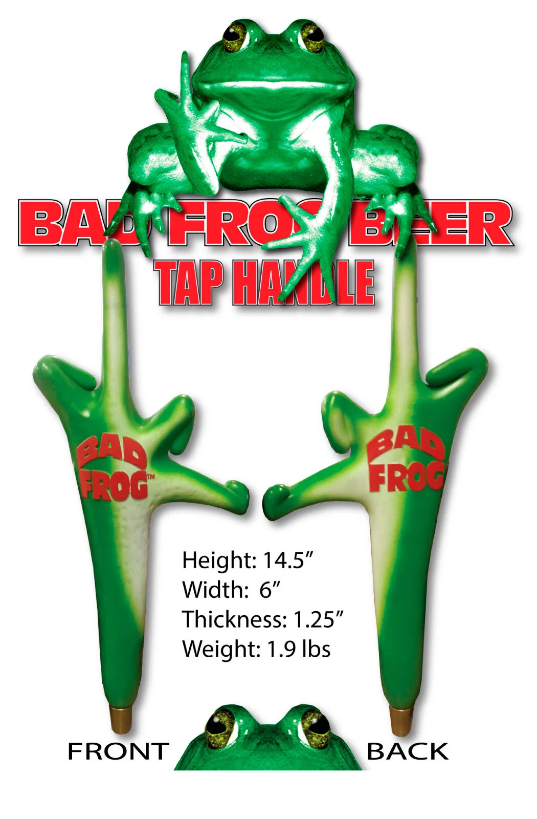 BAD FROG Beer Tap Handle — BAD FROG