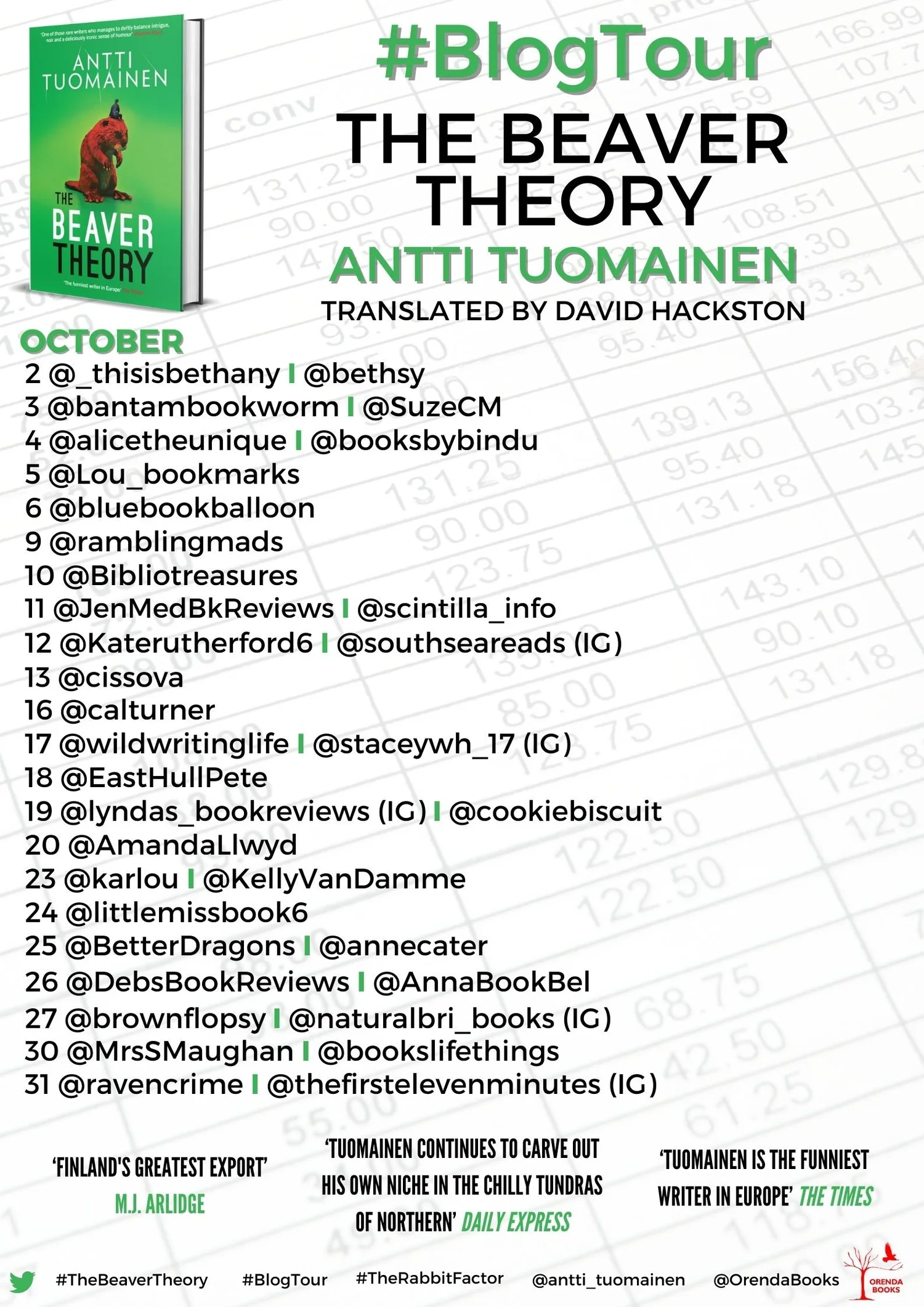The Beaver Theory by Antti Tuomainen — Books by Bindu