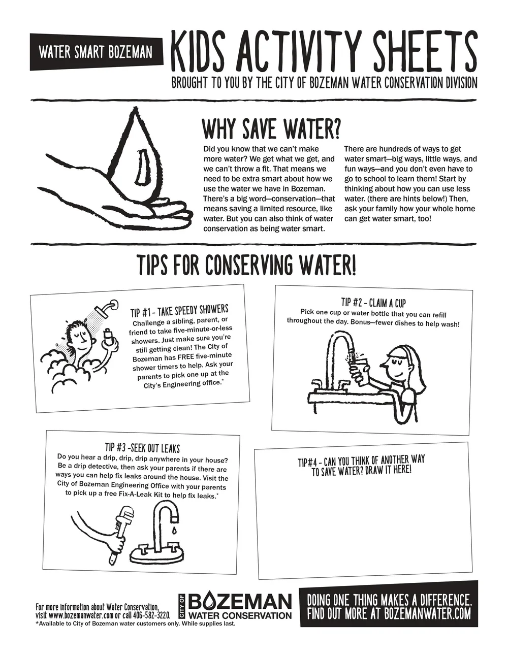 Watershed Wednesday: Kids Activity Sheets — Gallatin Watershed Council