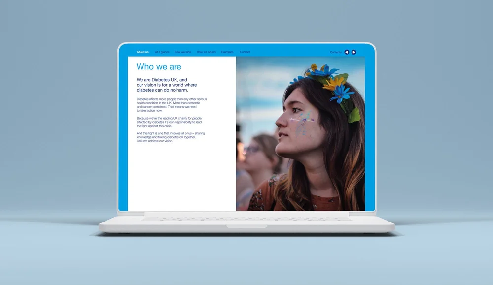 Brand guidelines and brand book for Diabetes UK — Creative Switch