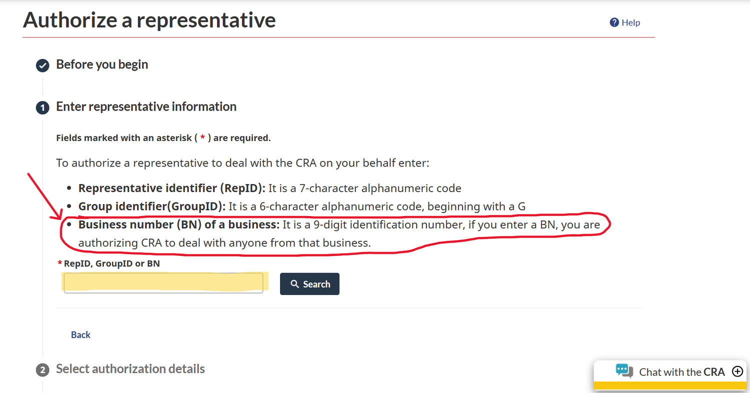 How Can I Authorize a Representative on CRA? (Individual Accounts ...