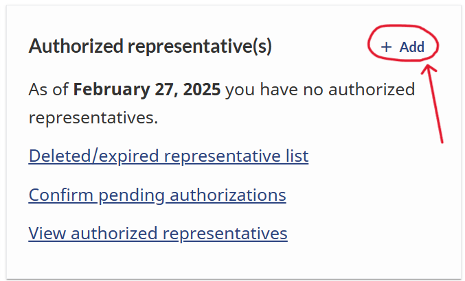 How Can I Authorize a Representative on CRA? (Individual Accounts ...