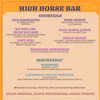 HIGH HORSE