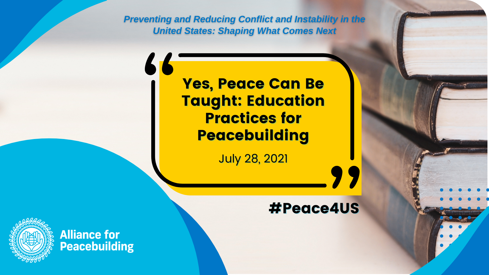 U.S. Webinar Series: U.S. Peace, Justice, & Democracy — Alliance for ...