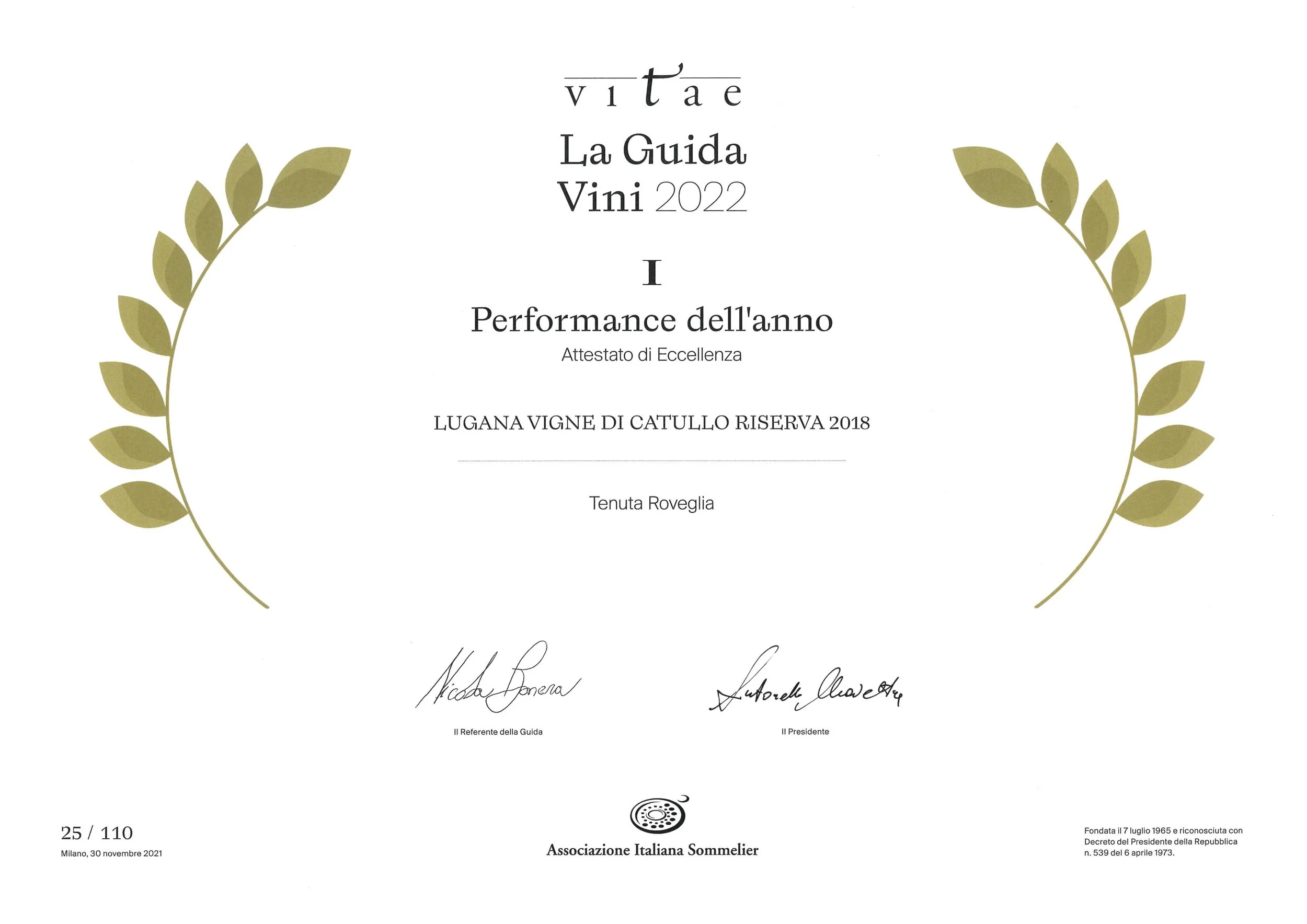 Lugana Riserva "Vigne di Catullo" — Tenuta Roveglia