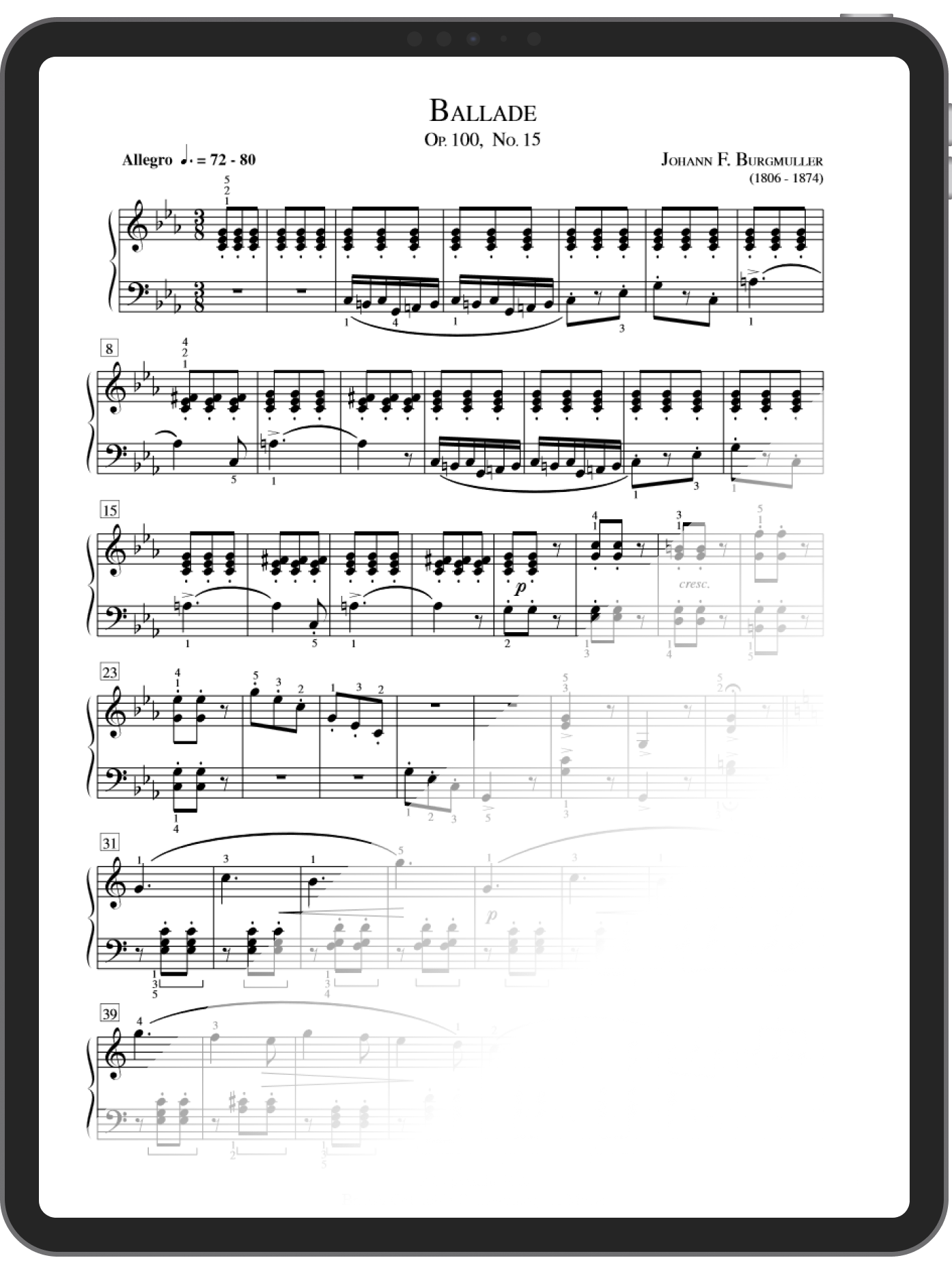 Ballade (Op. 100 No. 15) - Burgmuller — British Columbia Conservatory ...