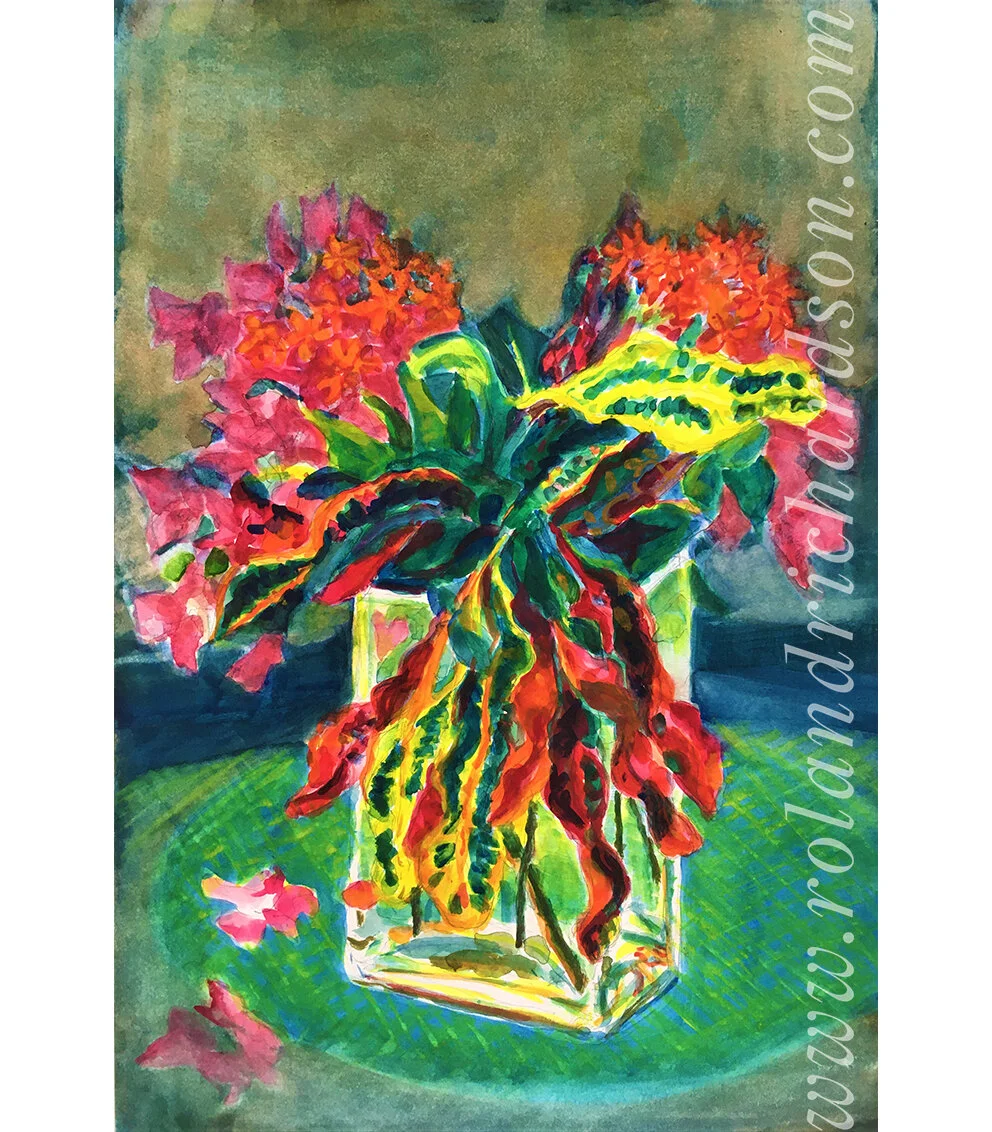 Ixora and Croton Bouquet — Roland Richardson