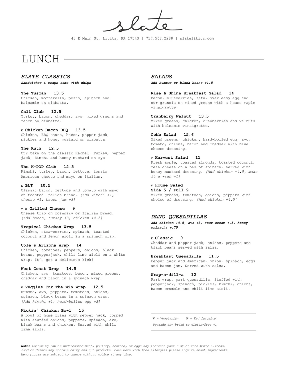 Eat — Slate Cafe