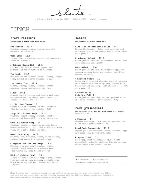 Eat — Slate Cafe