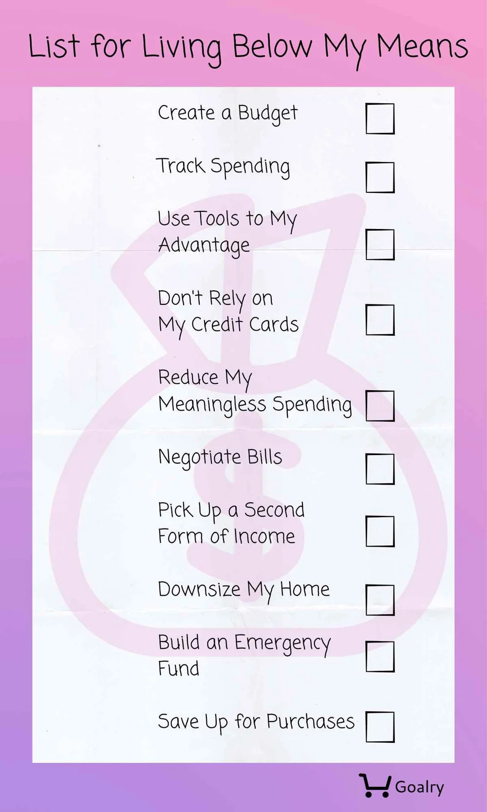 Living Below Your Means Should Always Be the Goal — Goalry