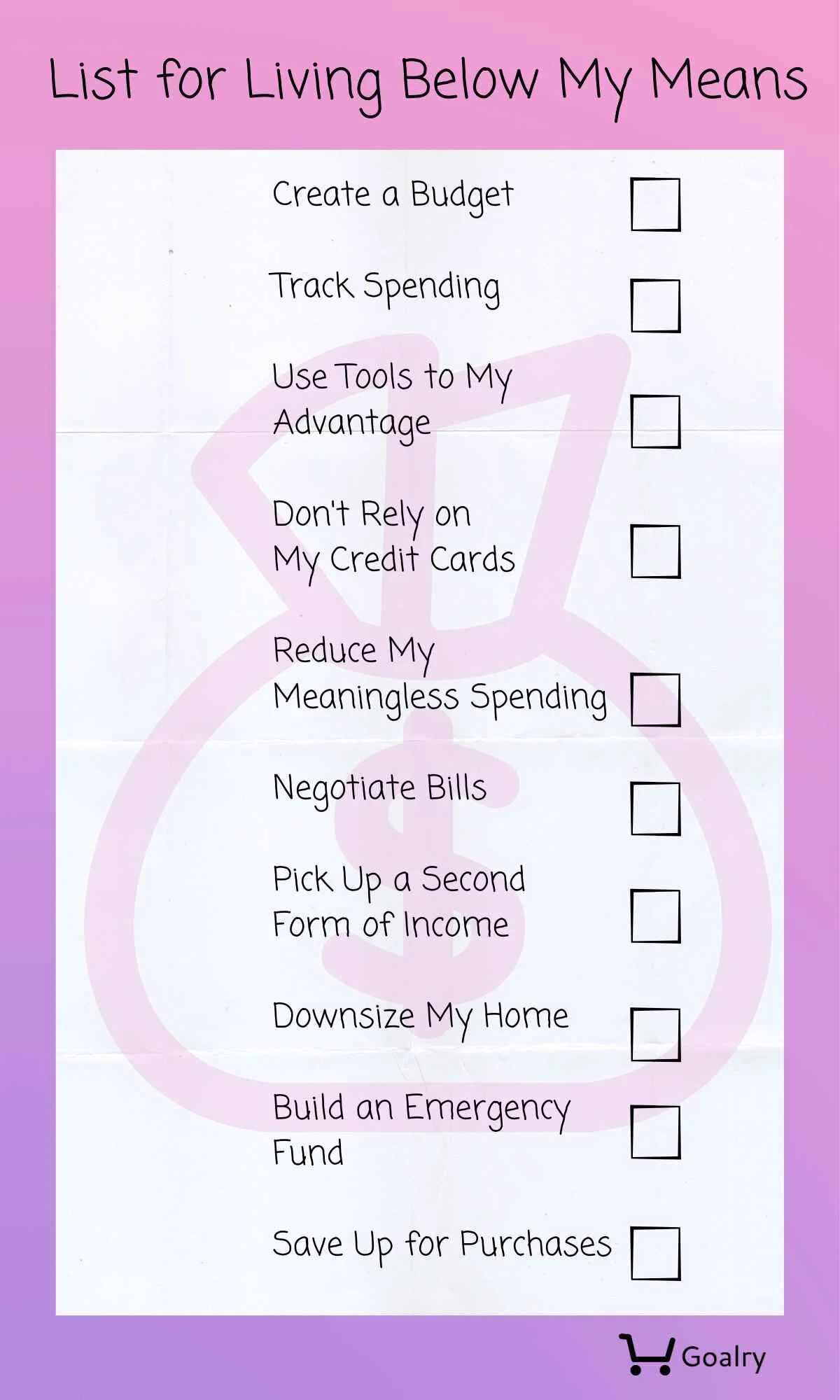 Living Below Your Means Should Always Be the Goal — Goalry