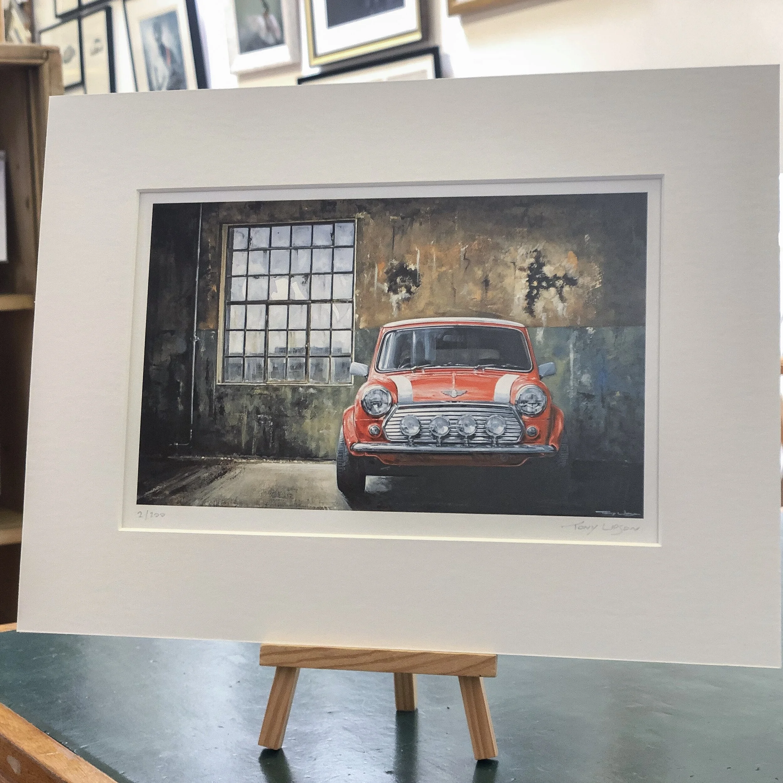 Classic Mini Cooper Limited Edition Mounted Print — Lazenby Visuals