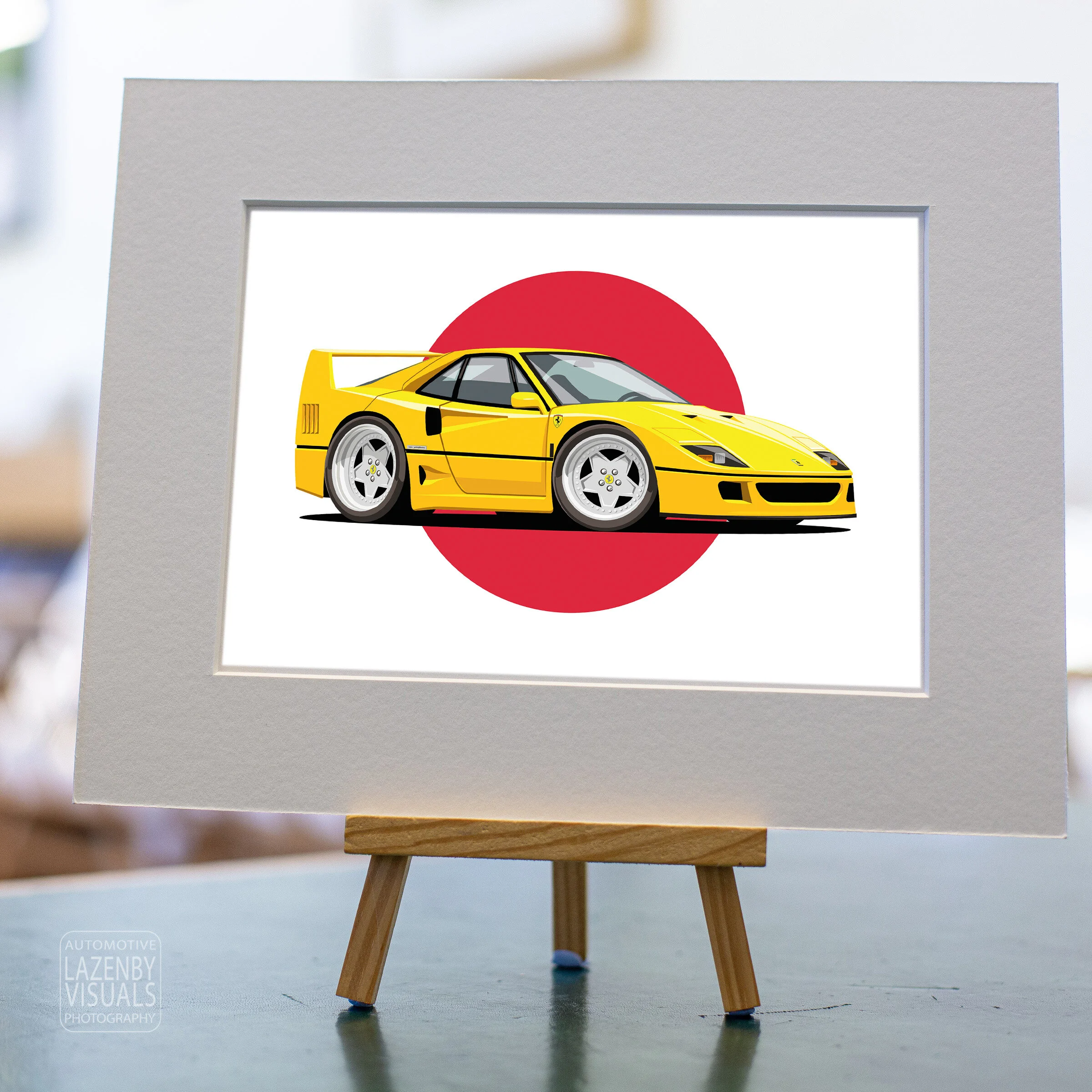 Ferrari F40 open edition super car artwork print - Different Sizes ...