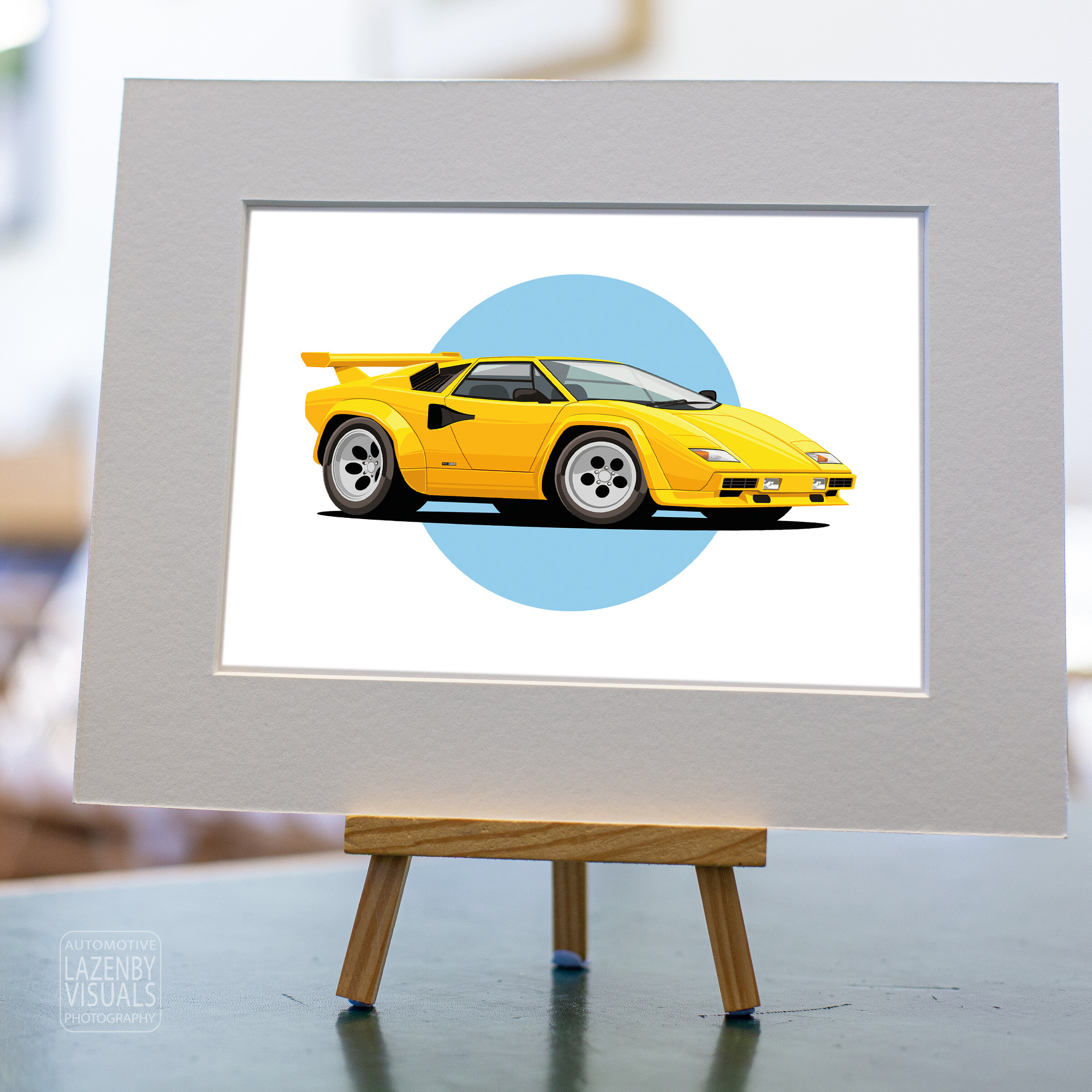 Lamborghini Countach open edition super car artwork print - Different ...