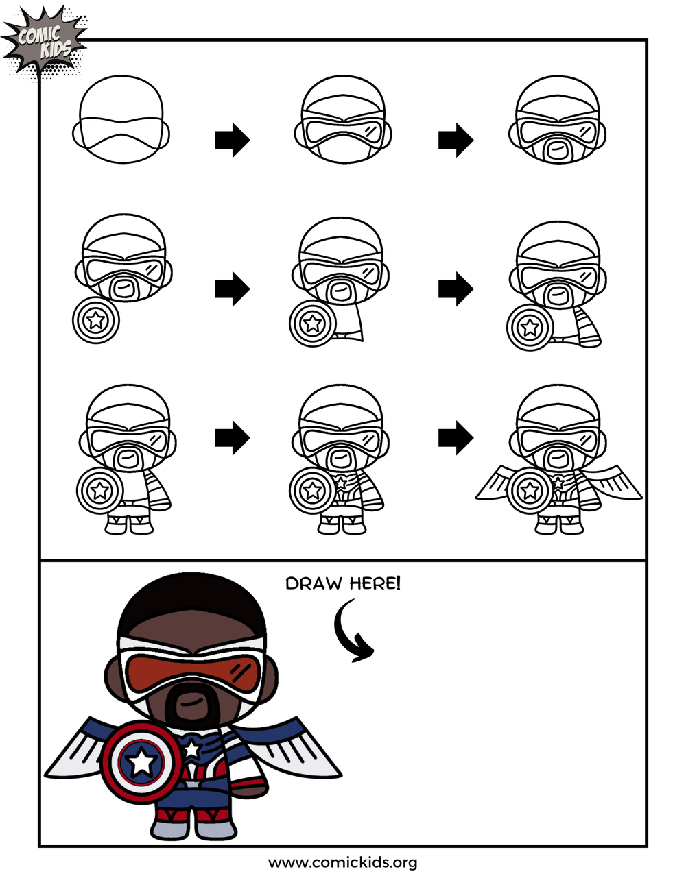 Free Printable Comic Drawing and Coloring Pages for Kids — Comic Kids