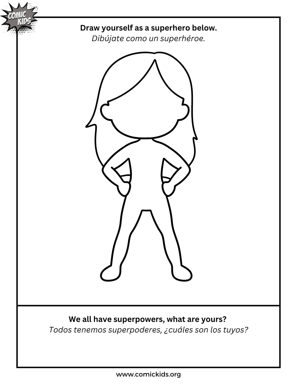 Free Printable Comic Drawing and Coloring Pages for Kids — Comic Kids