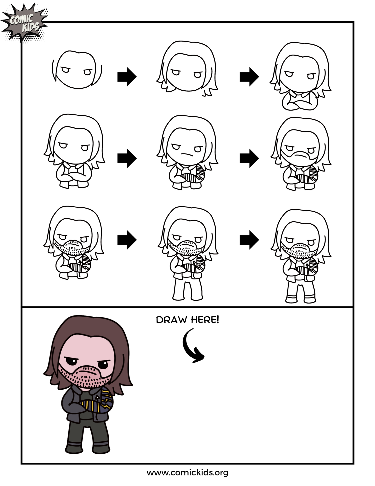 Free Printable Comic Drawing and Coloring Pages for Kids — Comic Kids