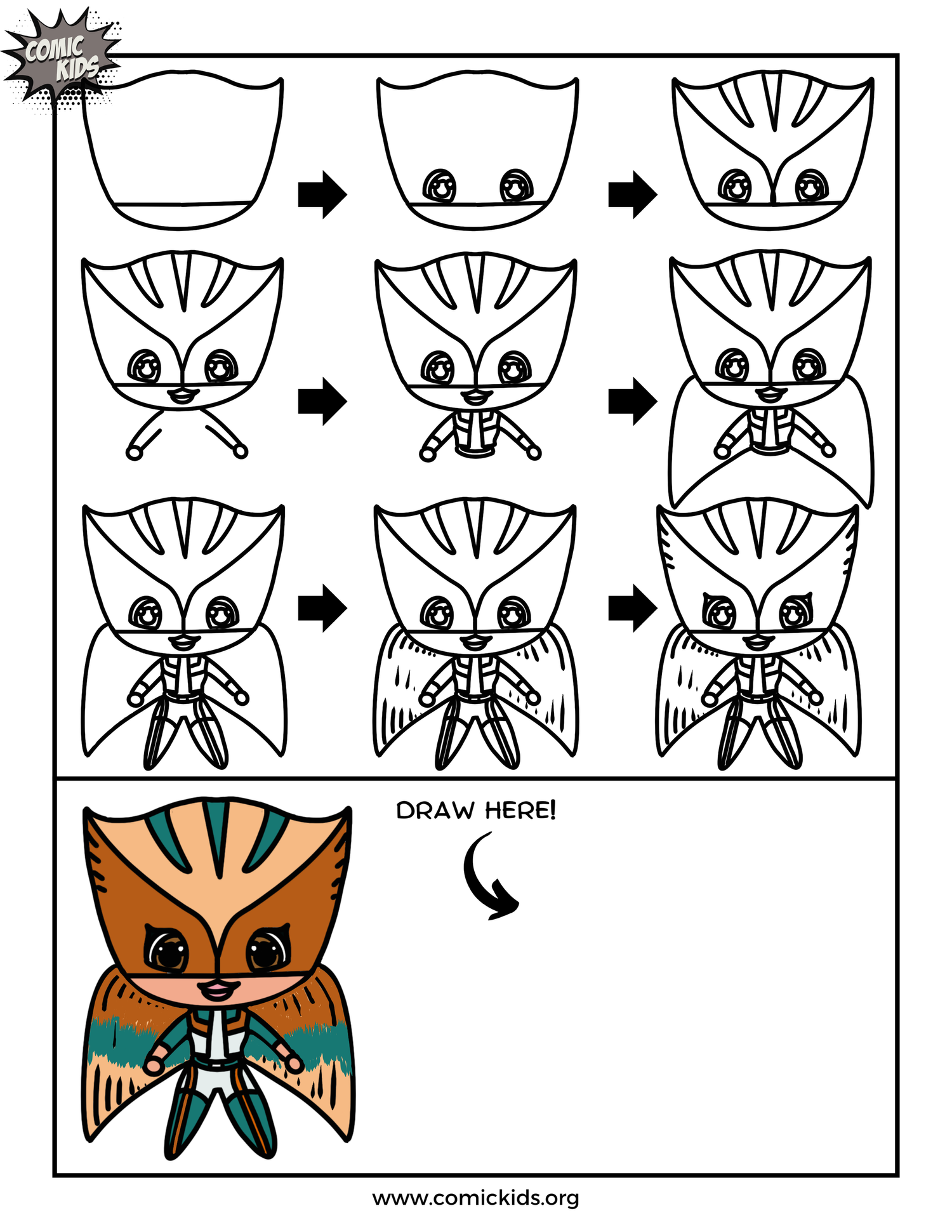 Free Printable Comic Drawing and Coloring Pages for Kids — Comic Kids