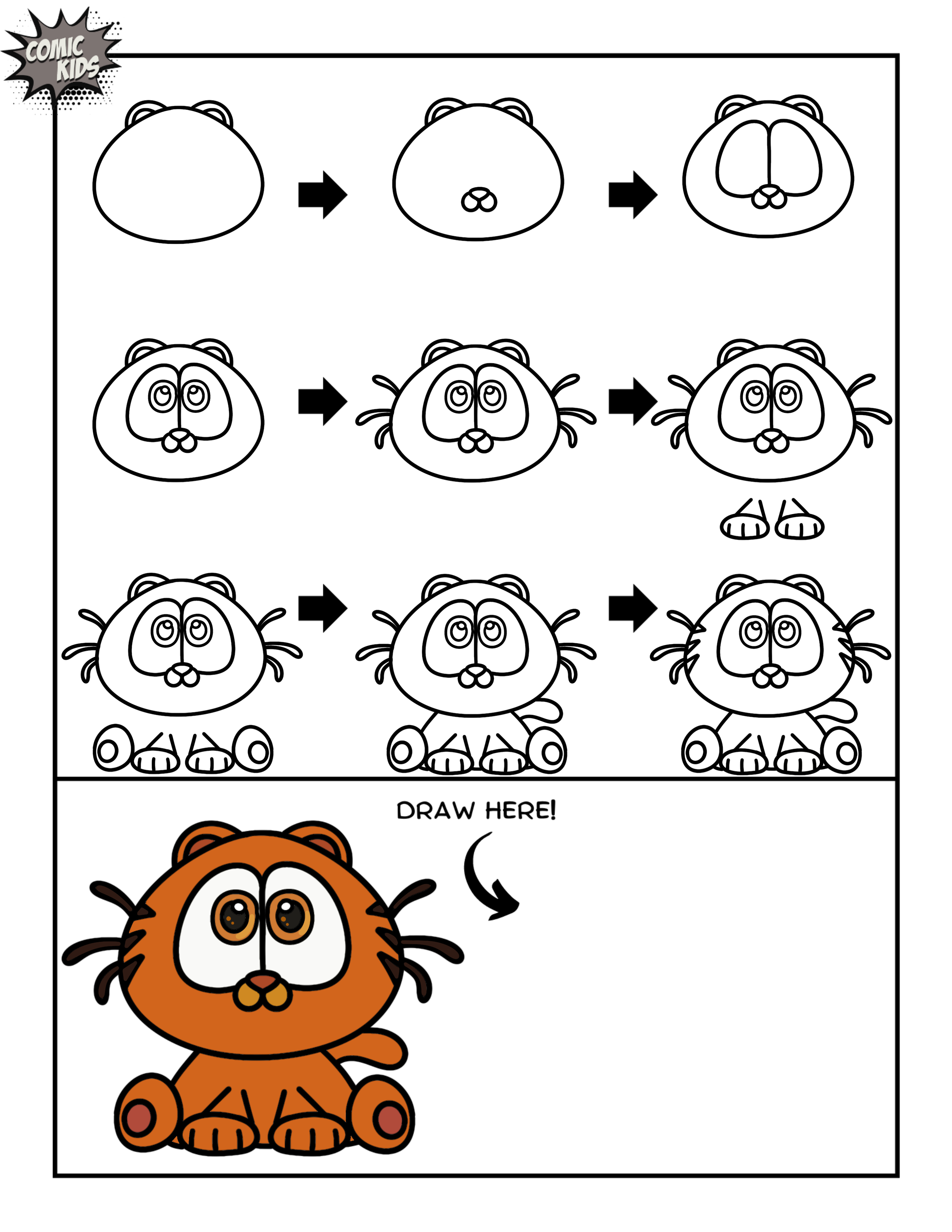 Free Cartoon Coloring Pages and Free Drawing Pages for Kids — Comic Kids