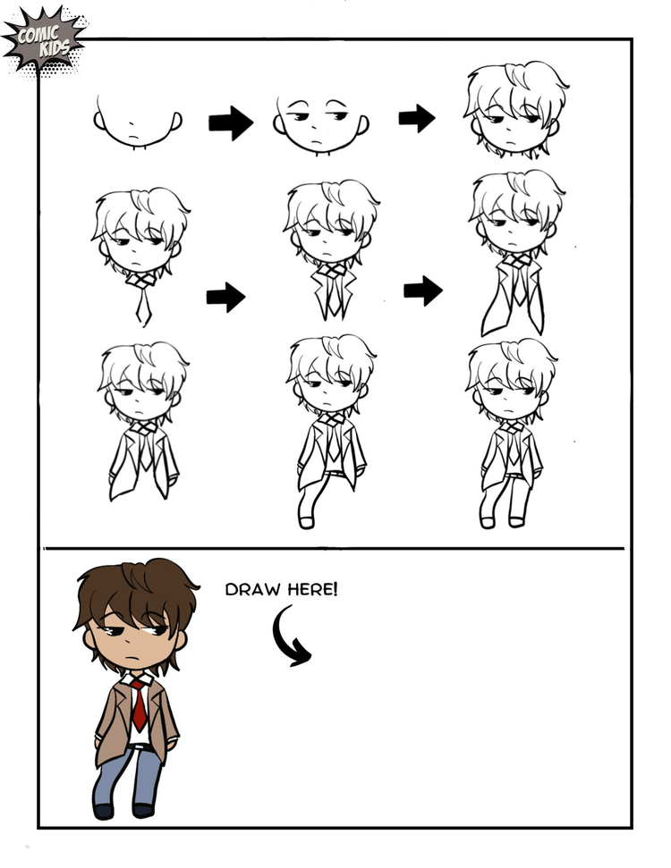 Free Learn to Draw Anime Characters and Anime Coloring Pages — Comic Kids