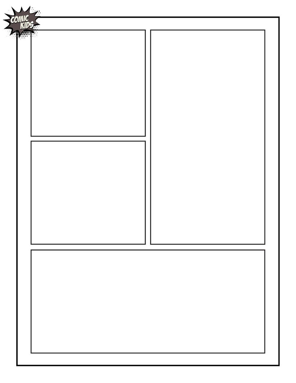 Free blank comic pages and comic bubble ideas to create your own comic ...