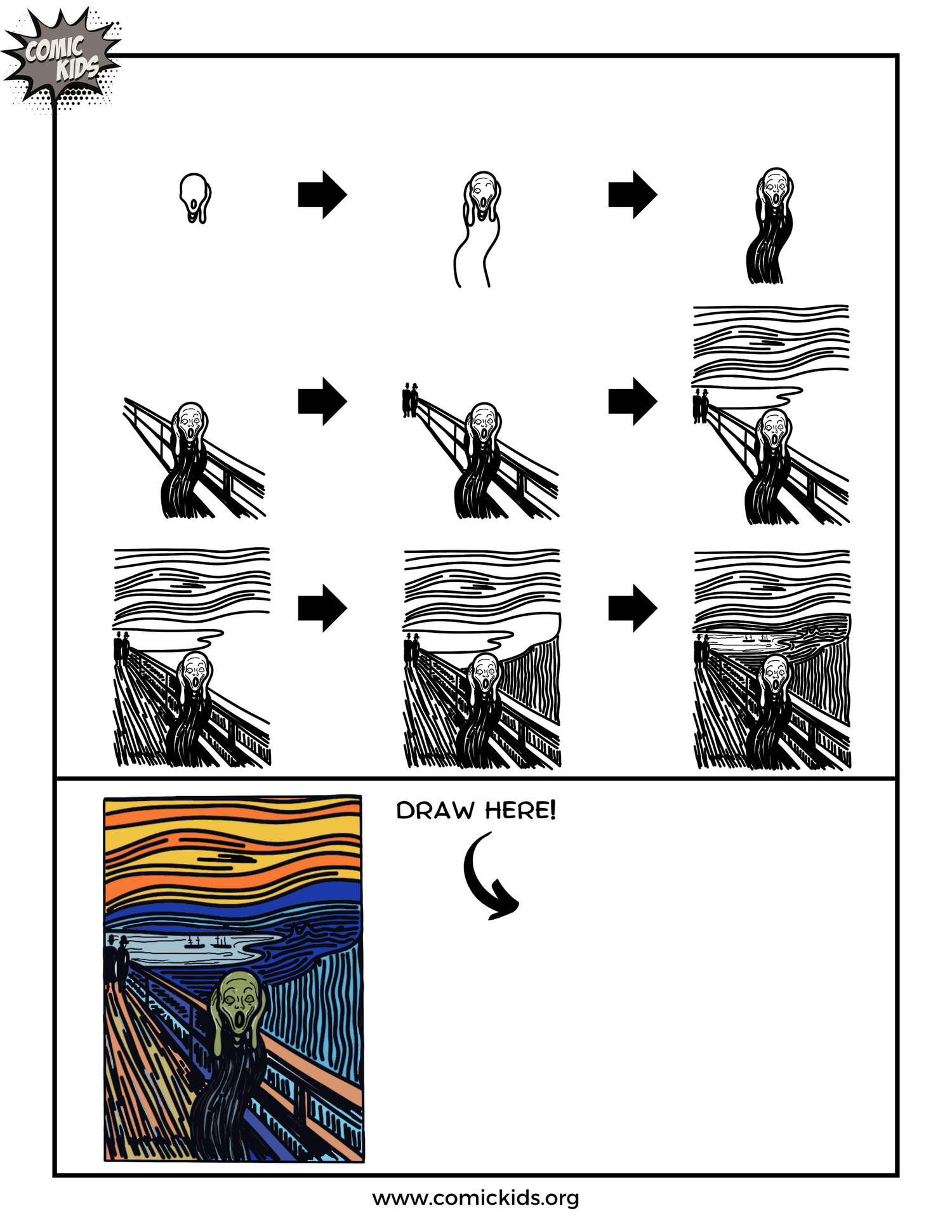 Free Art History Coloring Pages and Learn to Draw Pages from the Early ...