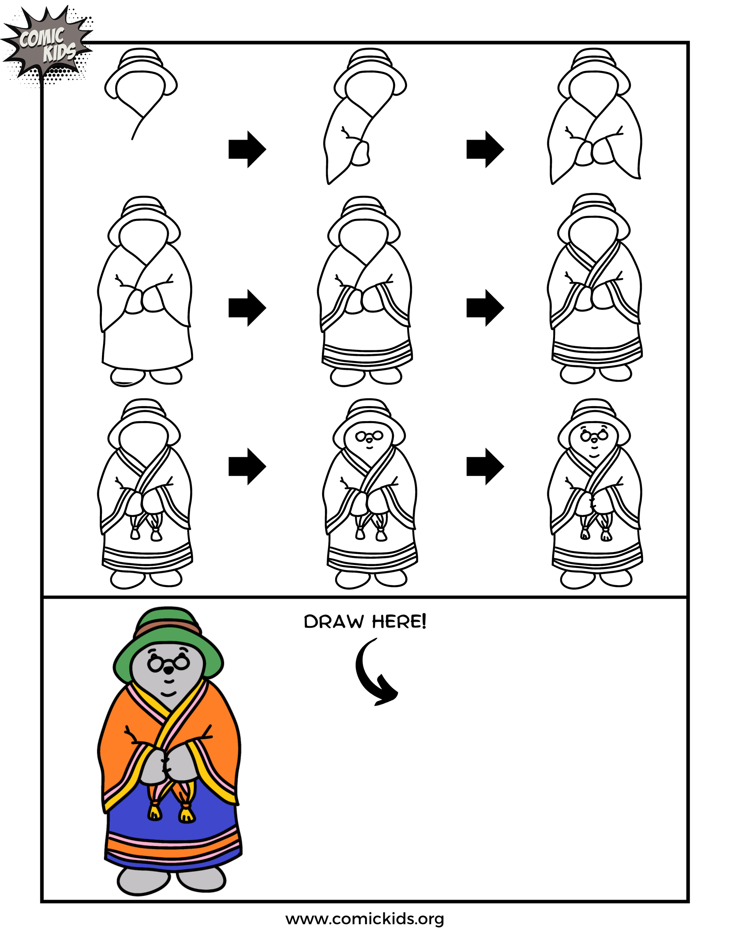 Free Coloring Pages of Book Characters and Free Learn to Draw Book ...