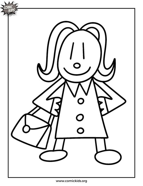 Free Coloring Pages of Book Characters and Free Learn to Draw Book ...