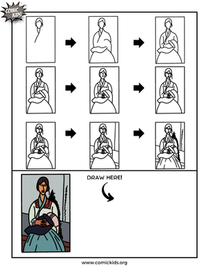 Free Art History Coloring Pages and Learn to Draw Pages from the Early ...