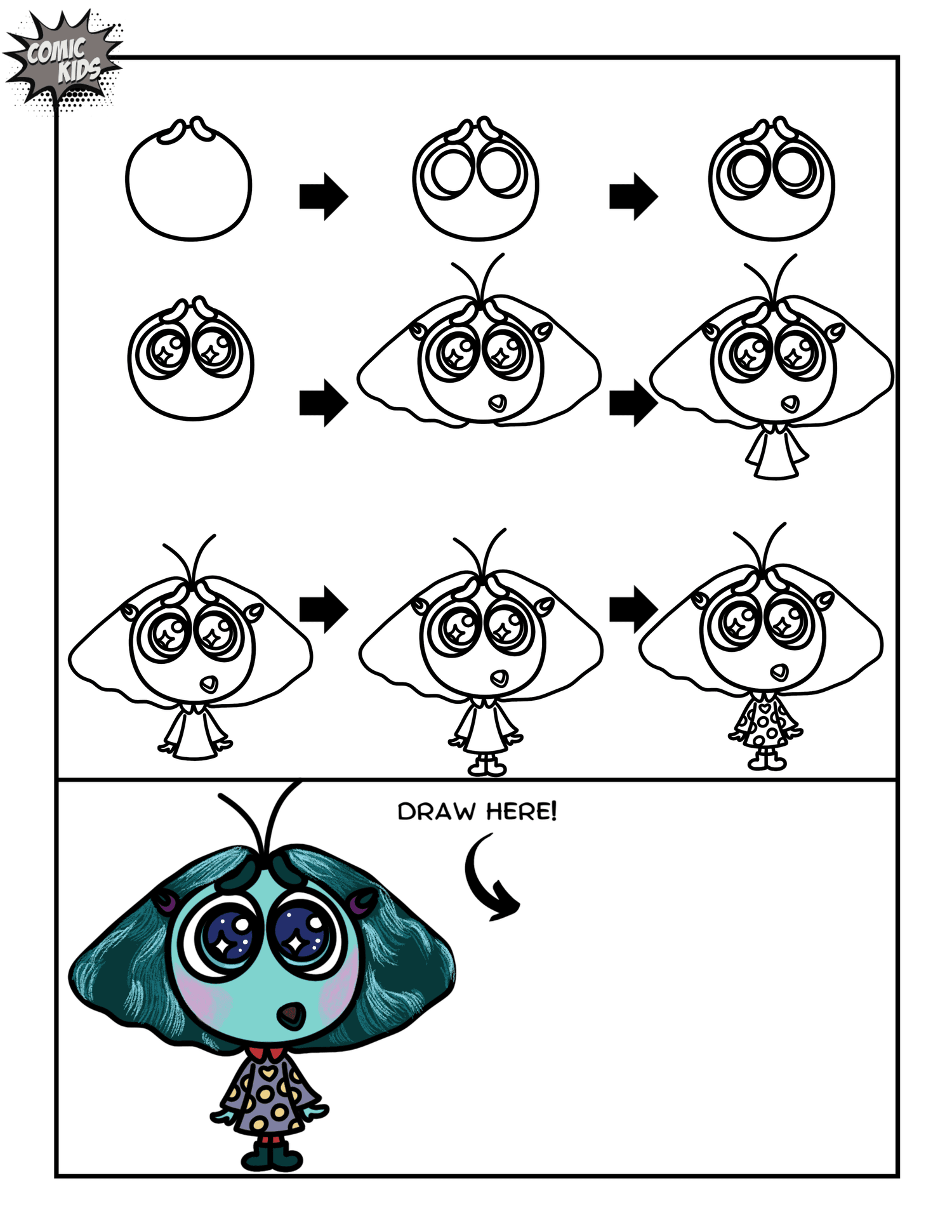 Free Cartoon Coloring Pages and Free Drawing Pages for Kids — Comic Kids