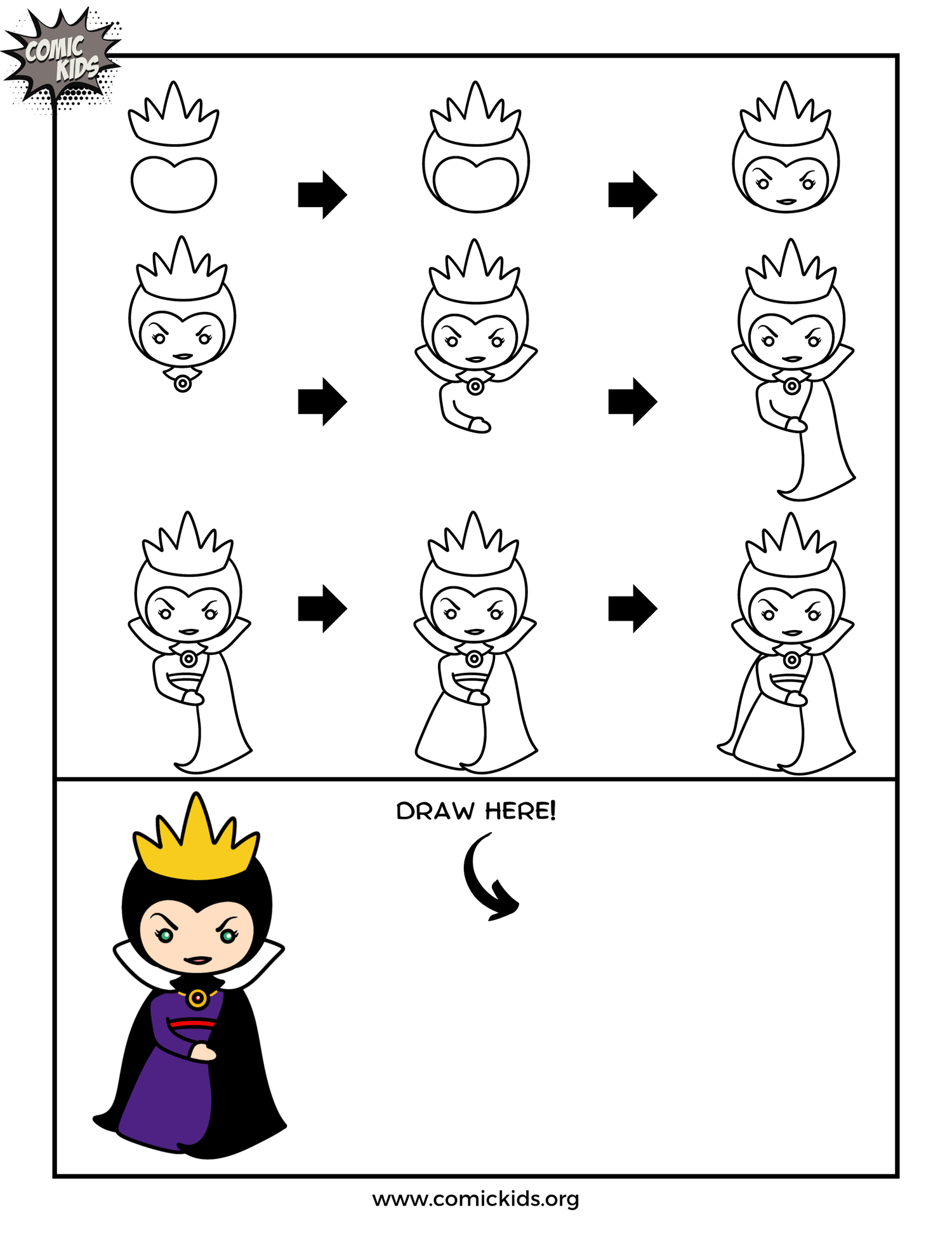 Free Cartoon Coloring Pages and Free Drawing Pages for Kids — Comic Kids