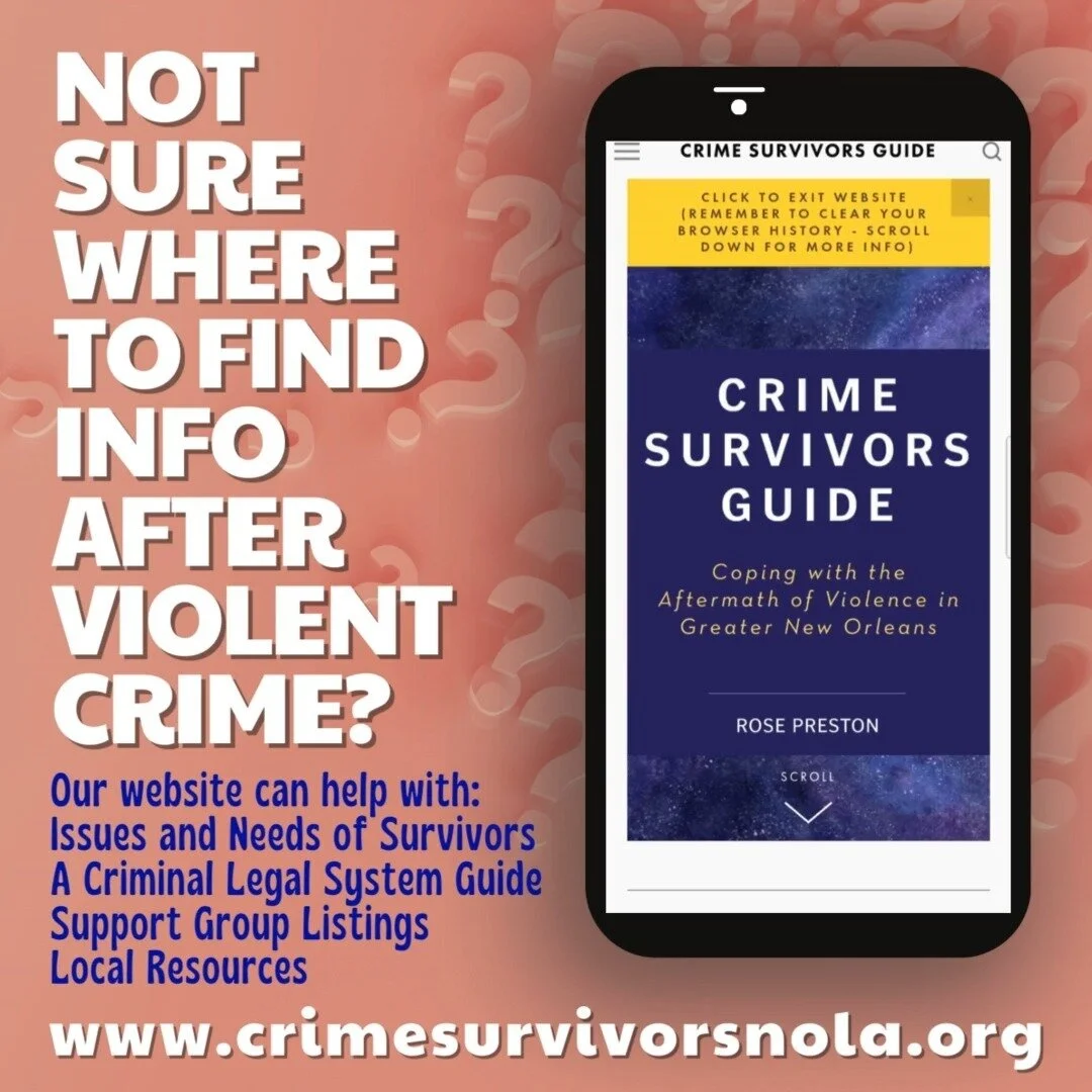 ARIN'S NESTING PLACE — Crime Survivors Guide