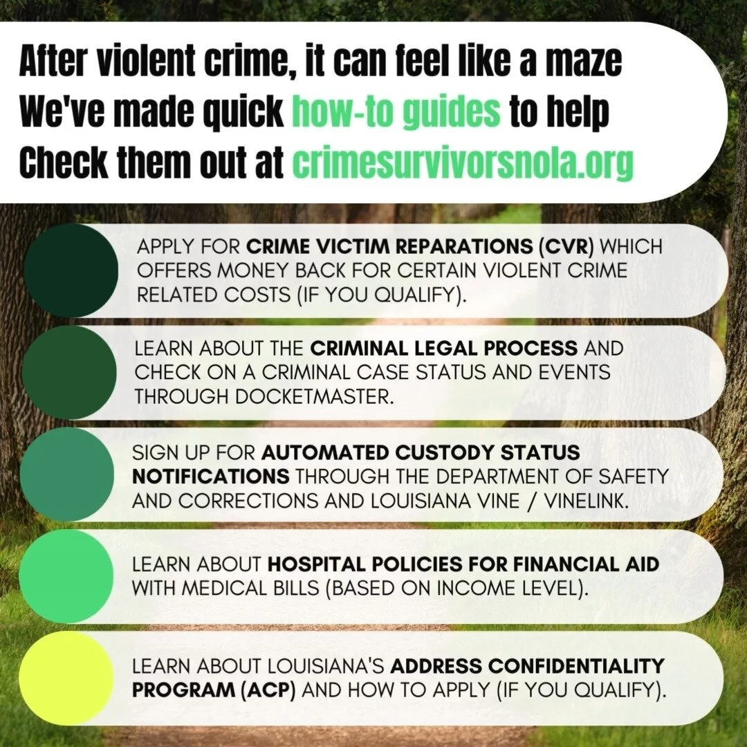 NEW ORLEANS FAMILY JUSTICE CENTER (NOFJC) — Crime Survivors Guide