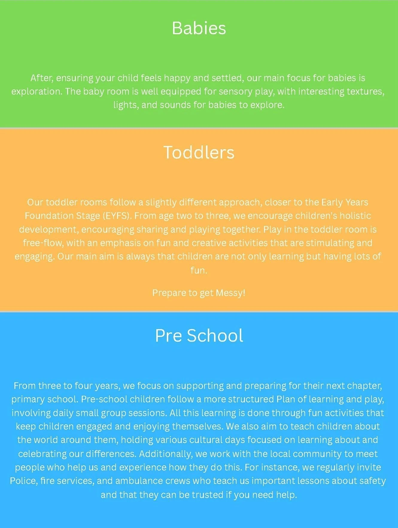 What we do — Springboard Nursery - Hull, Anlaby and Willerby