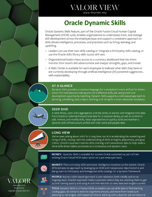 Oracle Dynamic Skills — Valoir