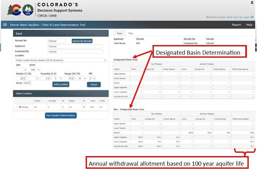 Denver Basin Aquifer Determination Guide | CO Water Rights Tool ...