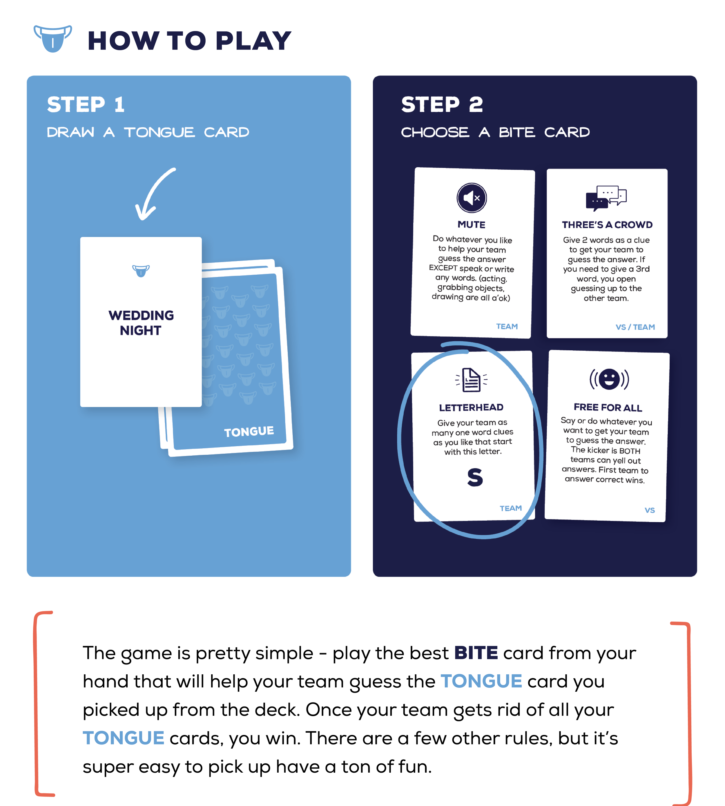 Biting Your Tongue - A party game where you choose your words wisely ...