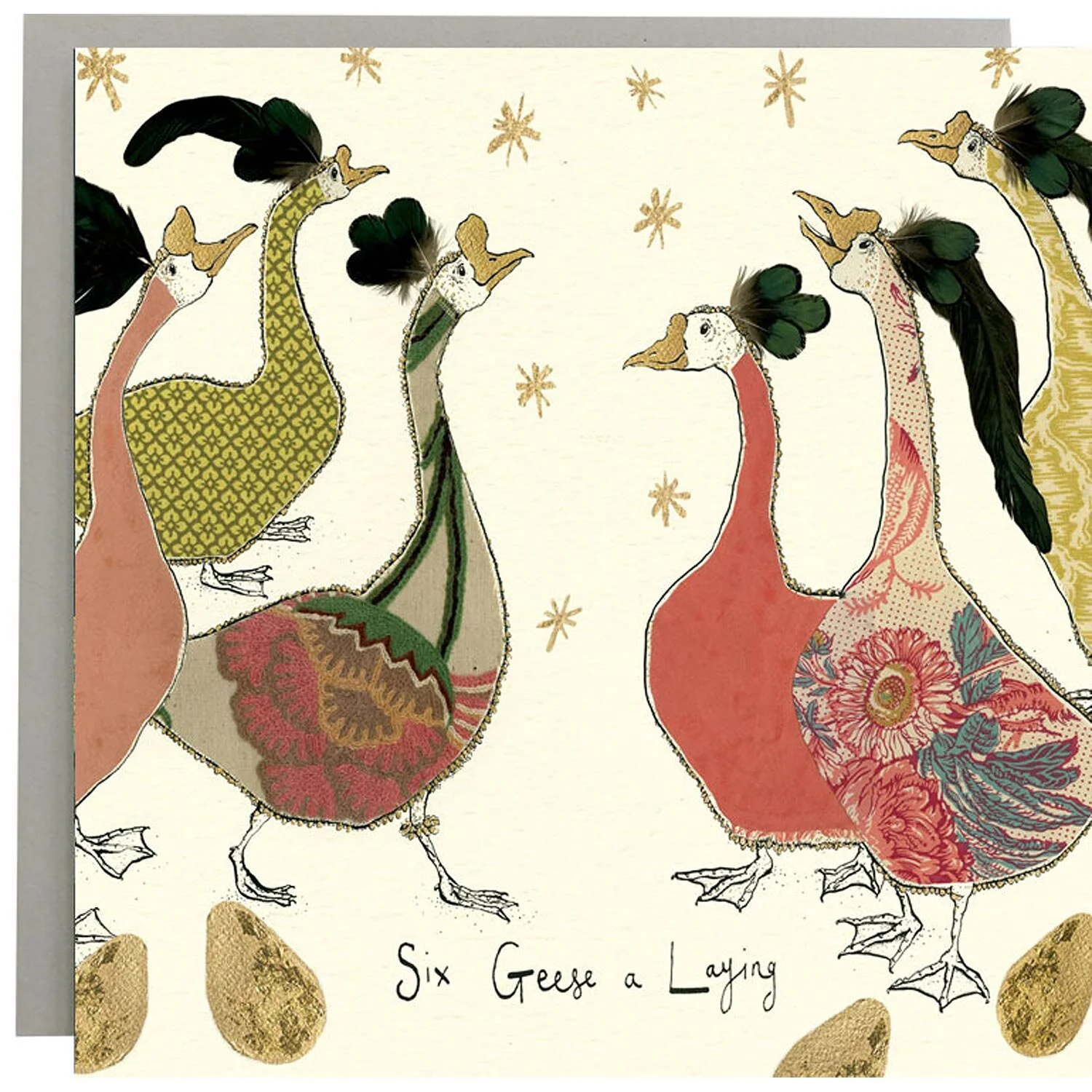 Six Geese A Laying Clipart People
