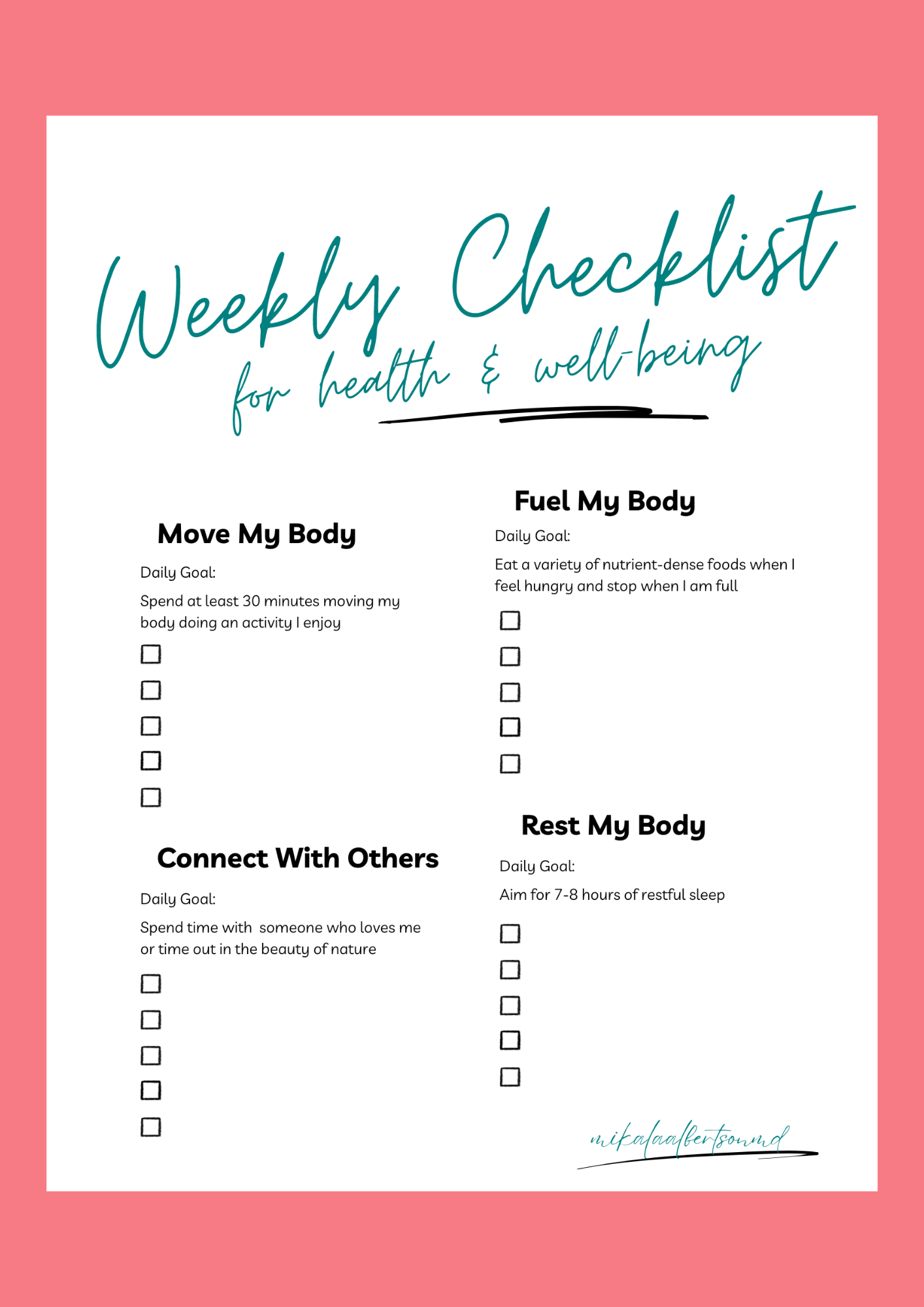 Free Resources — Mikala Albertson MD