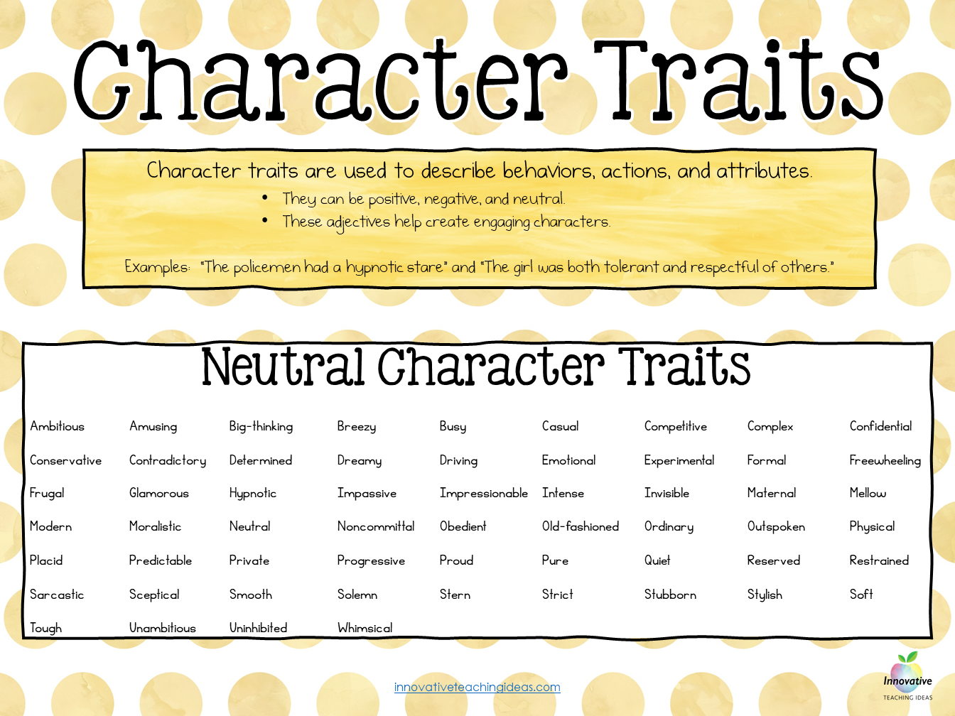 Book Character Traits List Hot Sex Picture