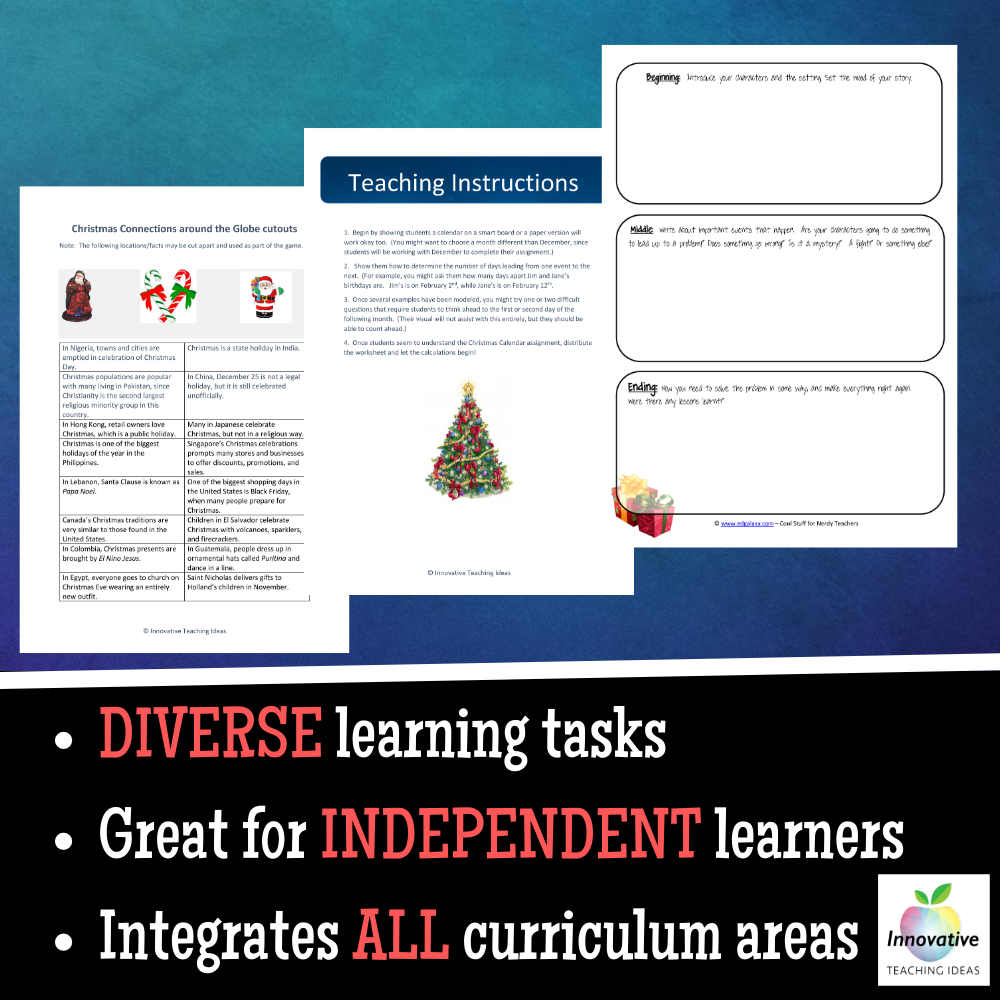 57 Christmas Tasks for Teachers And Students (Free e-Book) — Innovative ...