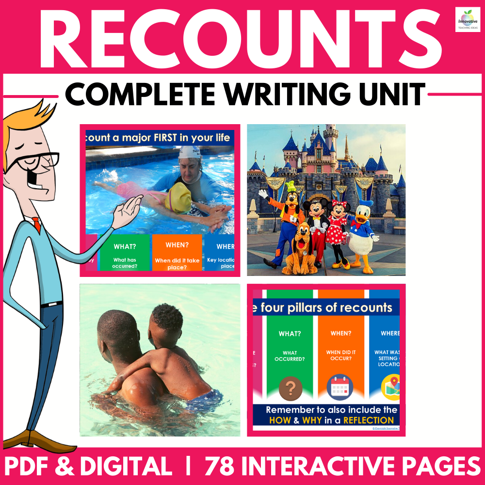 Recount Text Writing Unit | Lessons | Graphic Organizers | Prompts ...