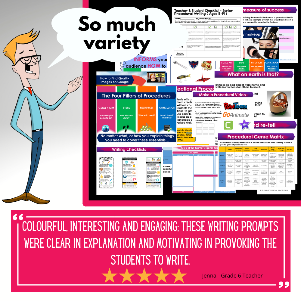 Procedural Text Writing Unit | Organizers | Prompts | Lessons | Digital ...