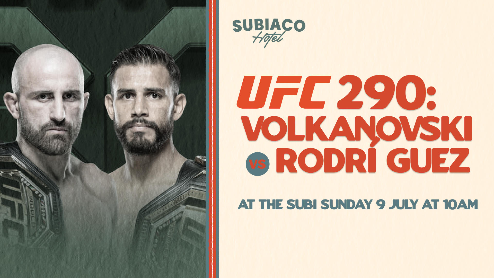 What's On — SUBIACO HOTEL