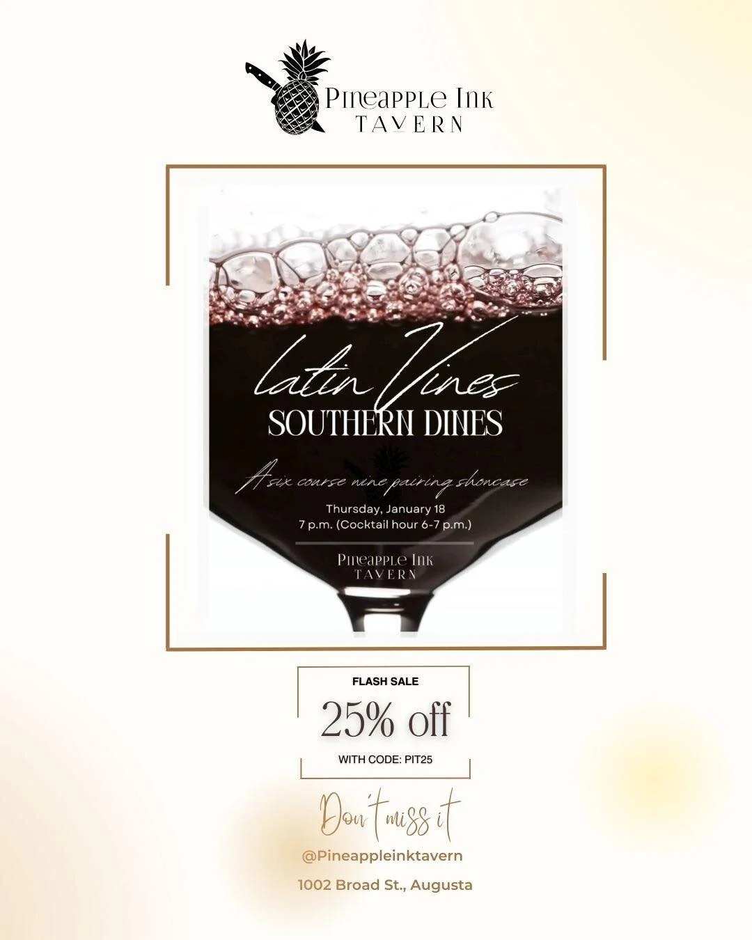 Food Menu — Pineapple Ink Tavern