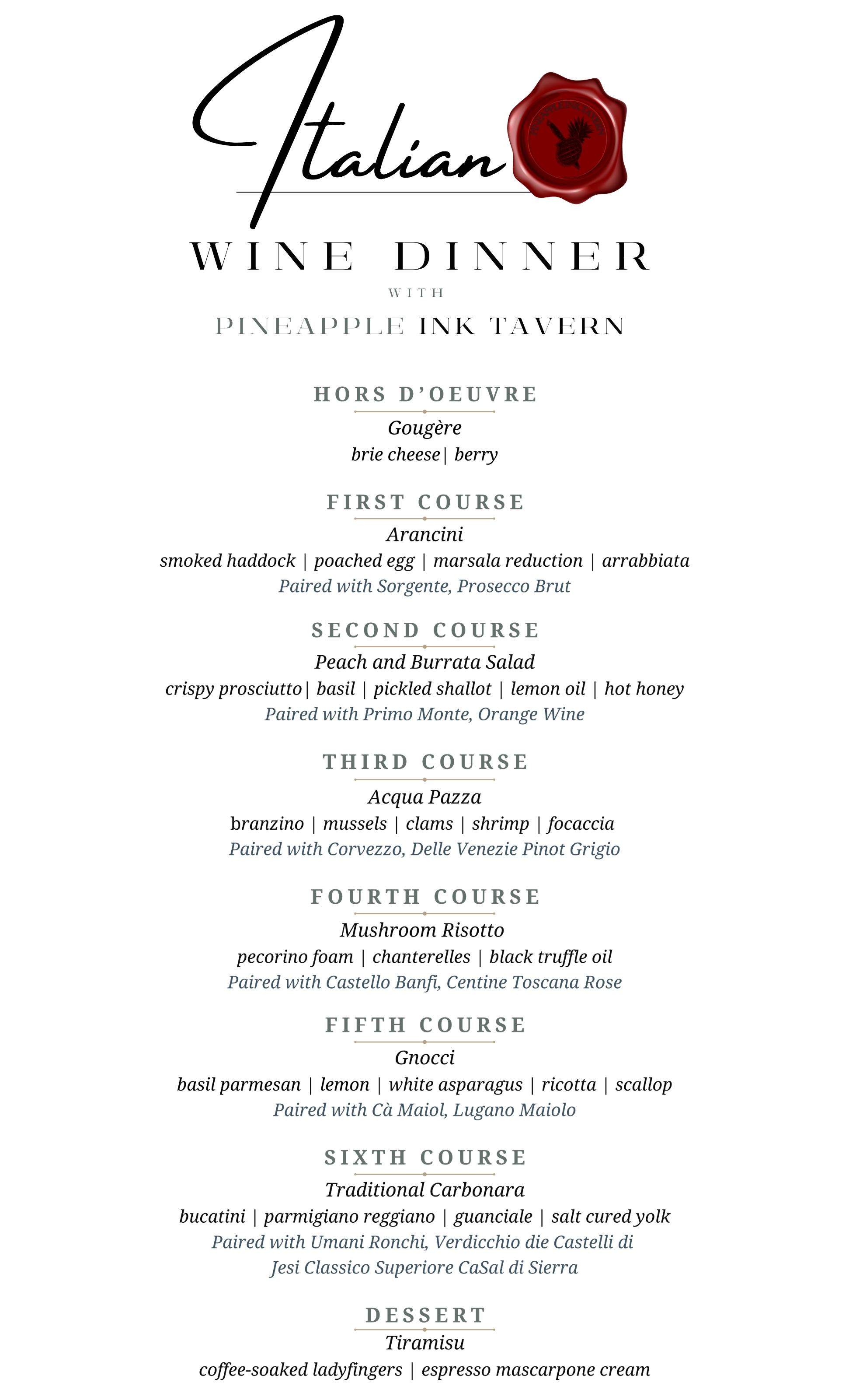 EVENTS — Pineapple Ink Tavern