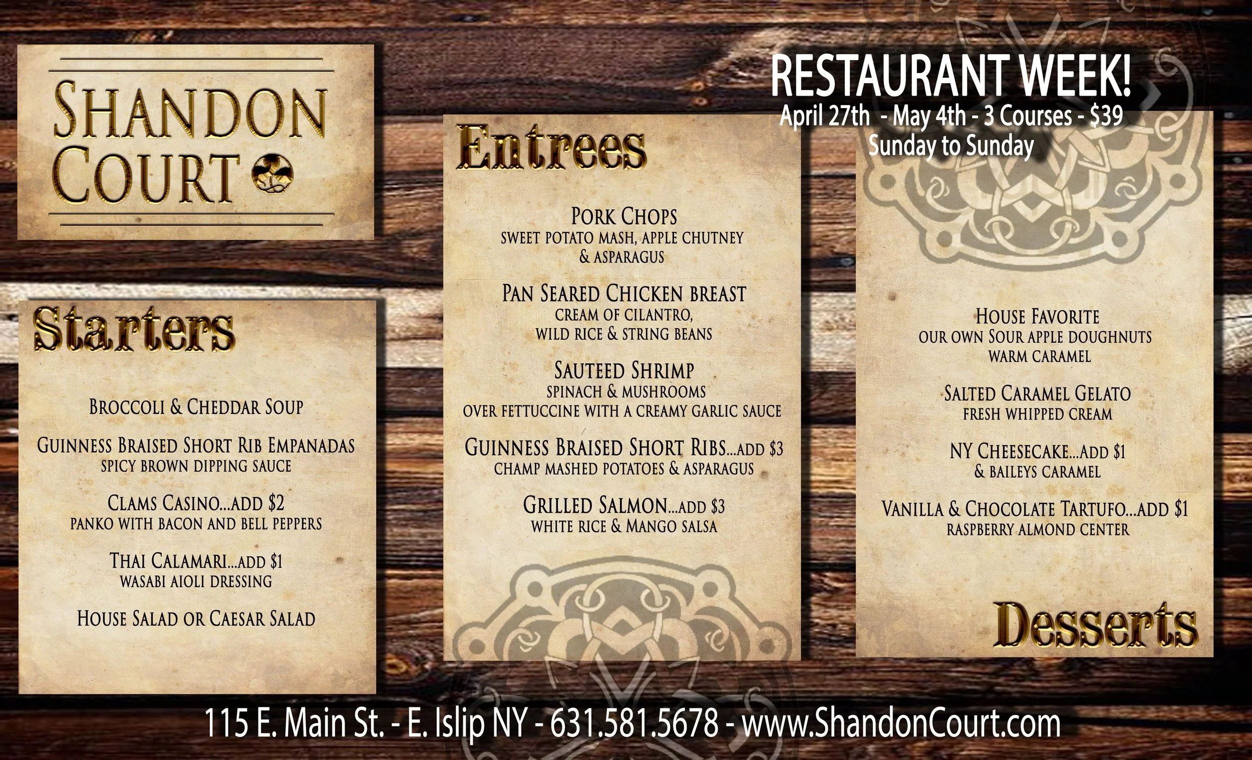 Irish Restaurant — Shandon Court