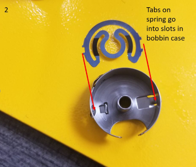 How to replace the bobbin case (anti-backlash) spring. — Longarm-Tech