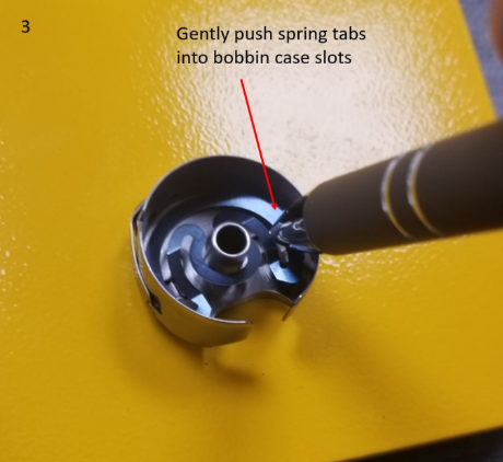 How to replace the bobbin case (anti-backlash) spring. — Longarm-Tech